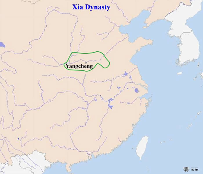 Xia Dynasty Map