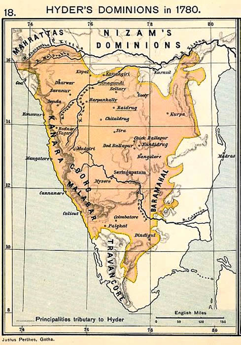 Picture Information: Kingdom of Mysore Map