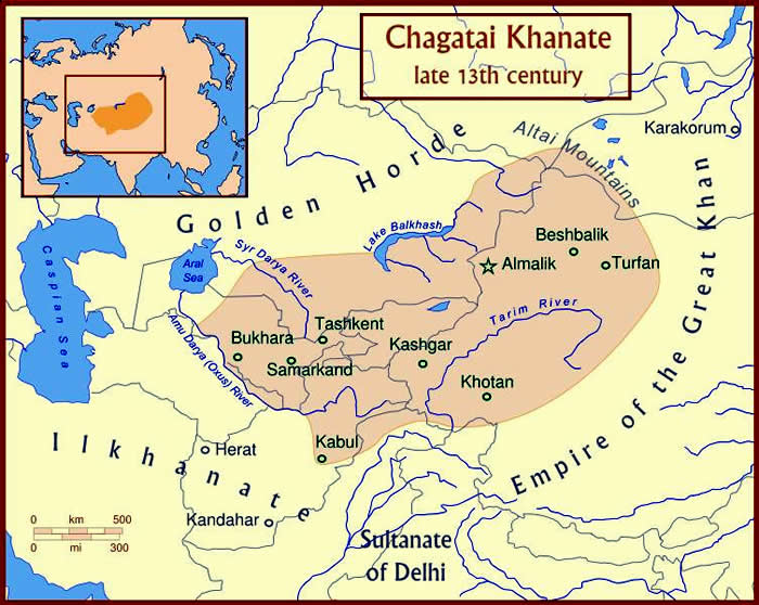 Picture Information: Map of Chagatai Khanate